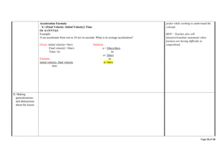 Lesson 3- Acceleration motion in one dimension | DOCX