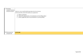 Lesson 3- Acceleration motion in one dimension | DOCX