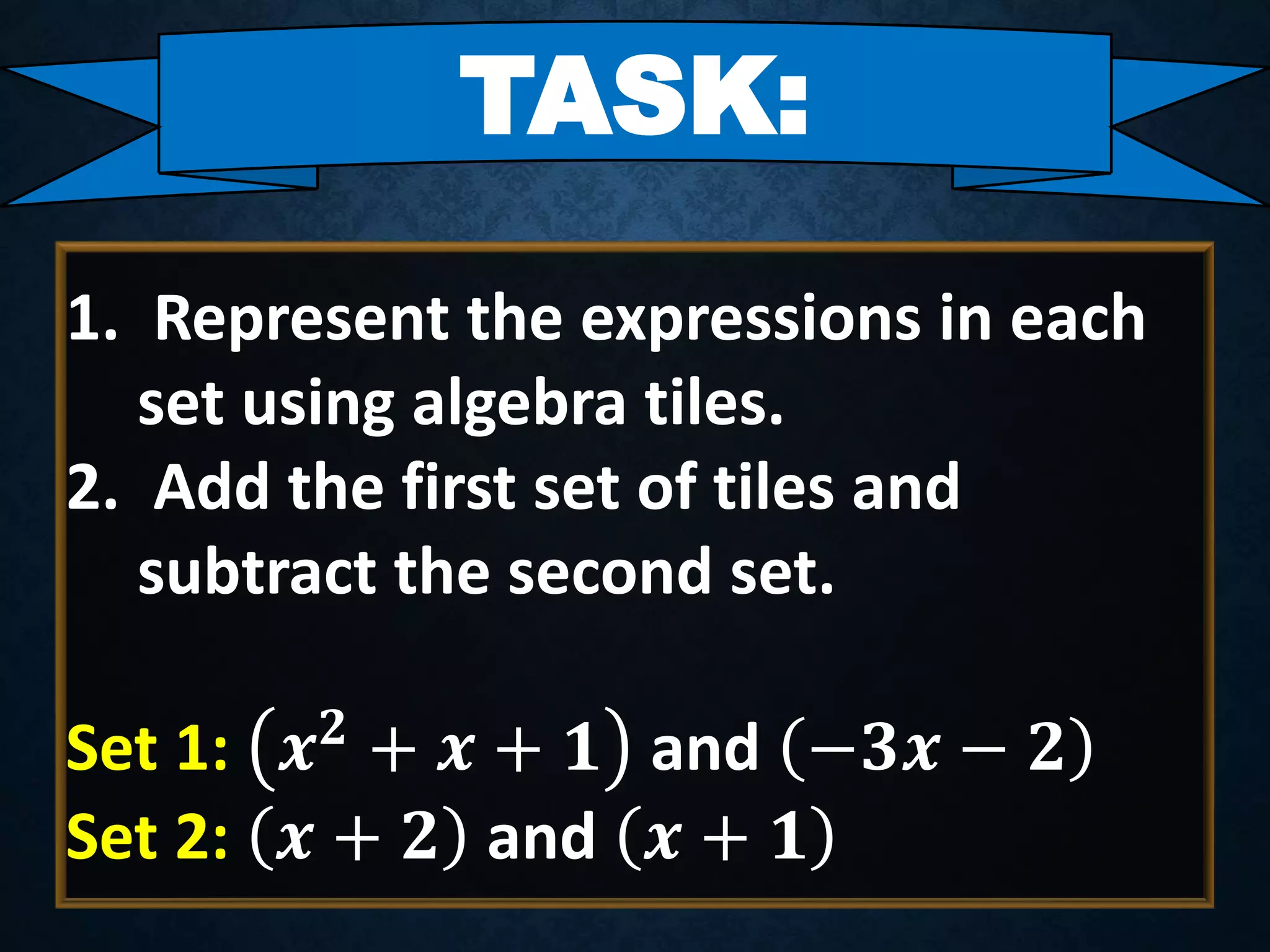 Add and subtract expressions | PPTX
