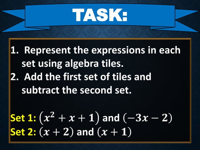 Add and subtract expressions | PPTX
