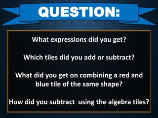 Add and subtract expressions | PPTX
