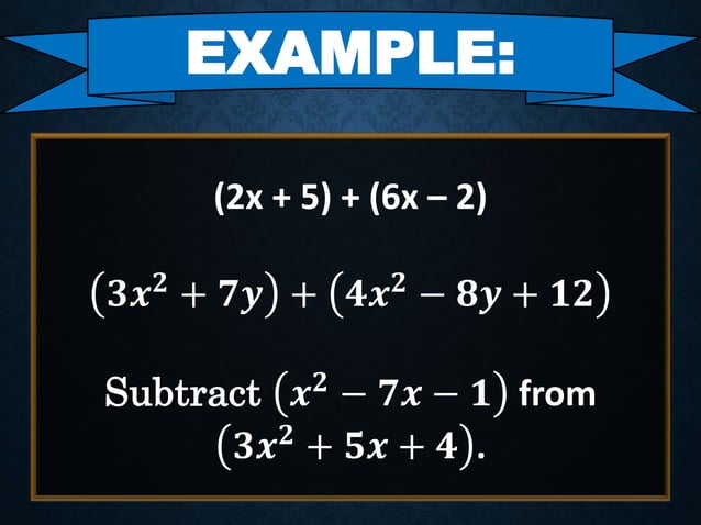 Add and subtract expressions | PPTX
