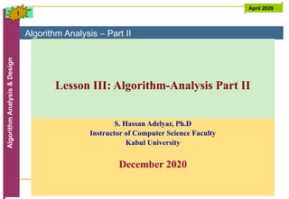 Lesson no 3 - Algorithm Analysis - II.pptx