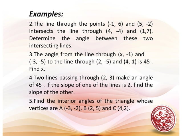 Lesson 3 Angle Between Two Intersecting Lines Ppt