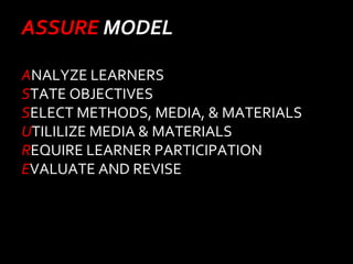 Week 3 - ASSURE Model | PPT