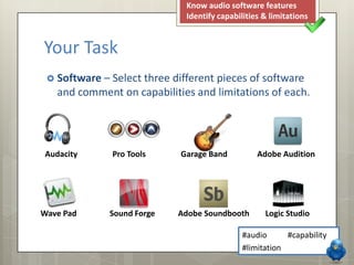 Lesson 3 - Audio Software | PPTX | Digital Audio | Computer Software and Applications