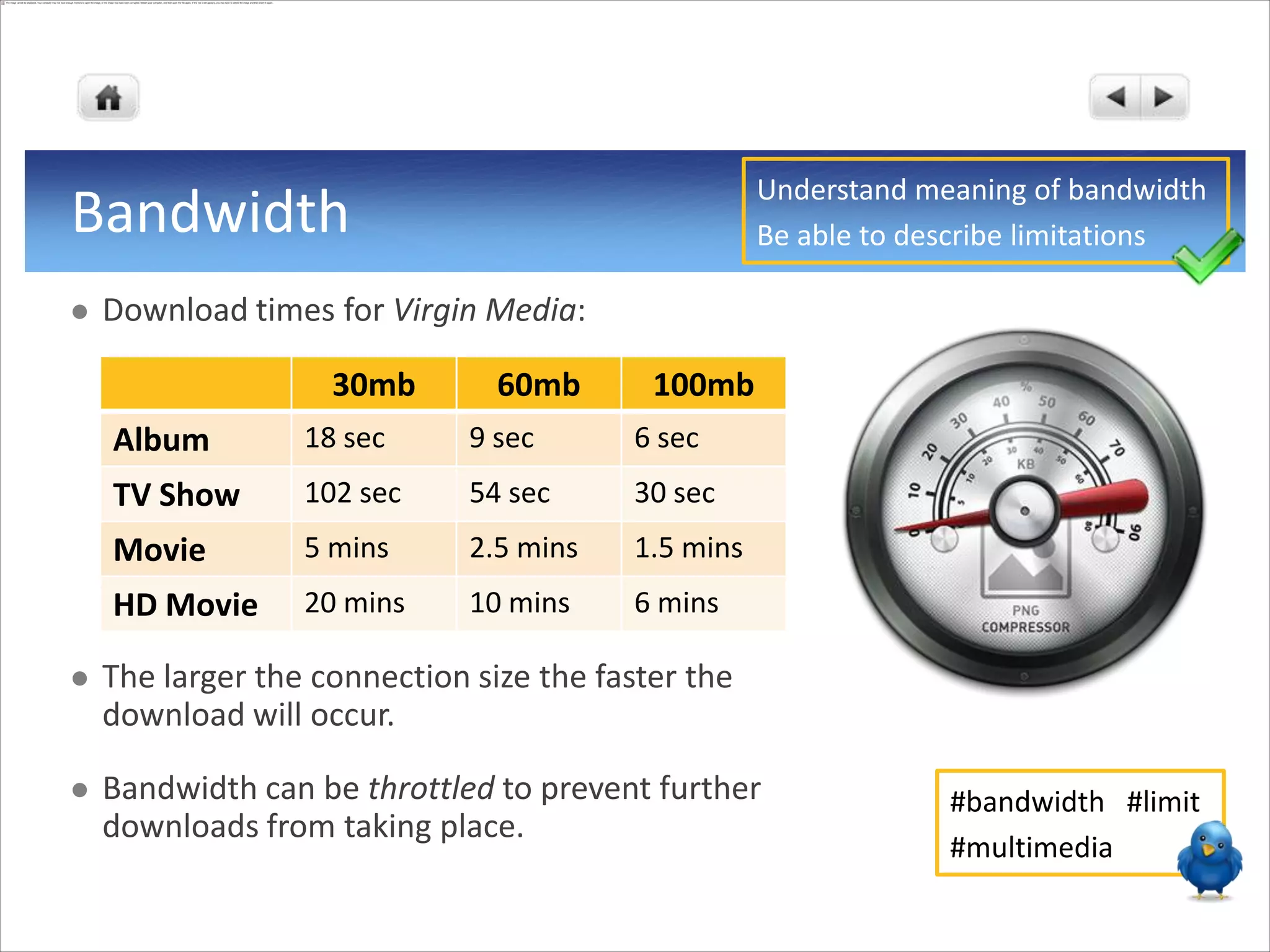 Unit 210 - Lesson 3 - Bandwidth | PPTX