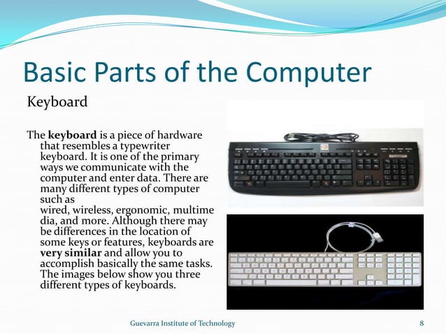 Lesson 3 Basic Parts Of The Computer | PPTX | Computer Peripherals ...