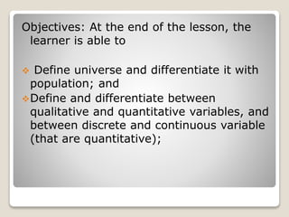 Lesson 3 basic terms in statistics | PPTX