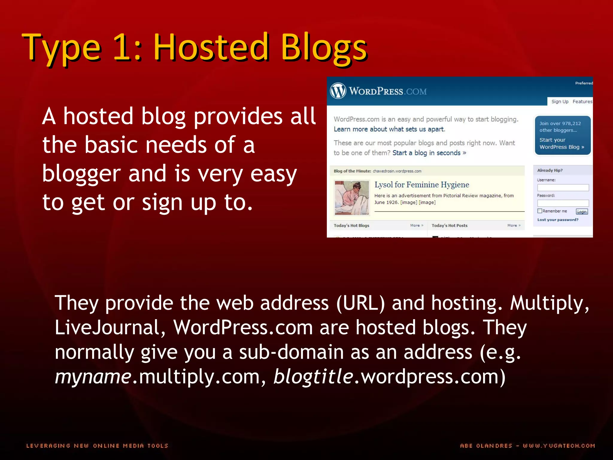 Lesson 3: Blog Platforms | PPT