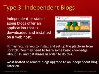 Lesson 3: Blog Platforms | PPT