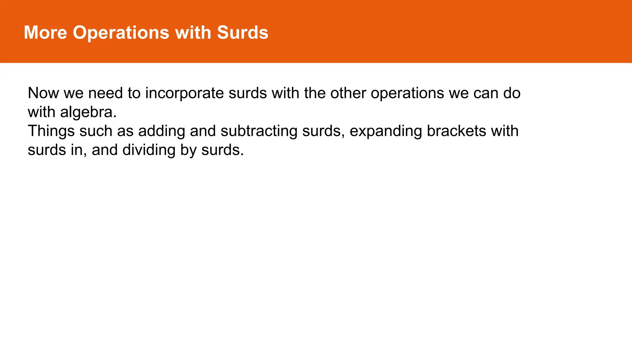 Lesson 3 - Brackets and Rationalising Denominators.pptx