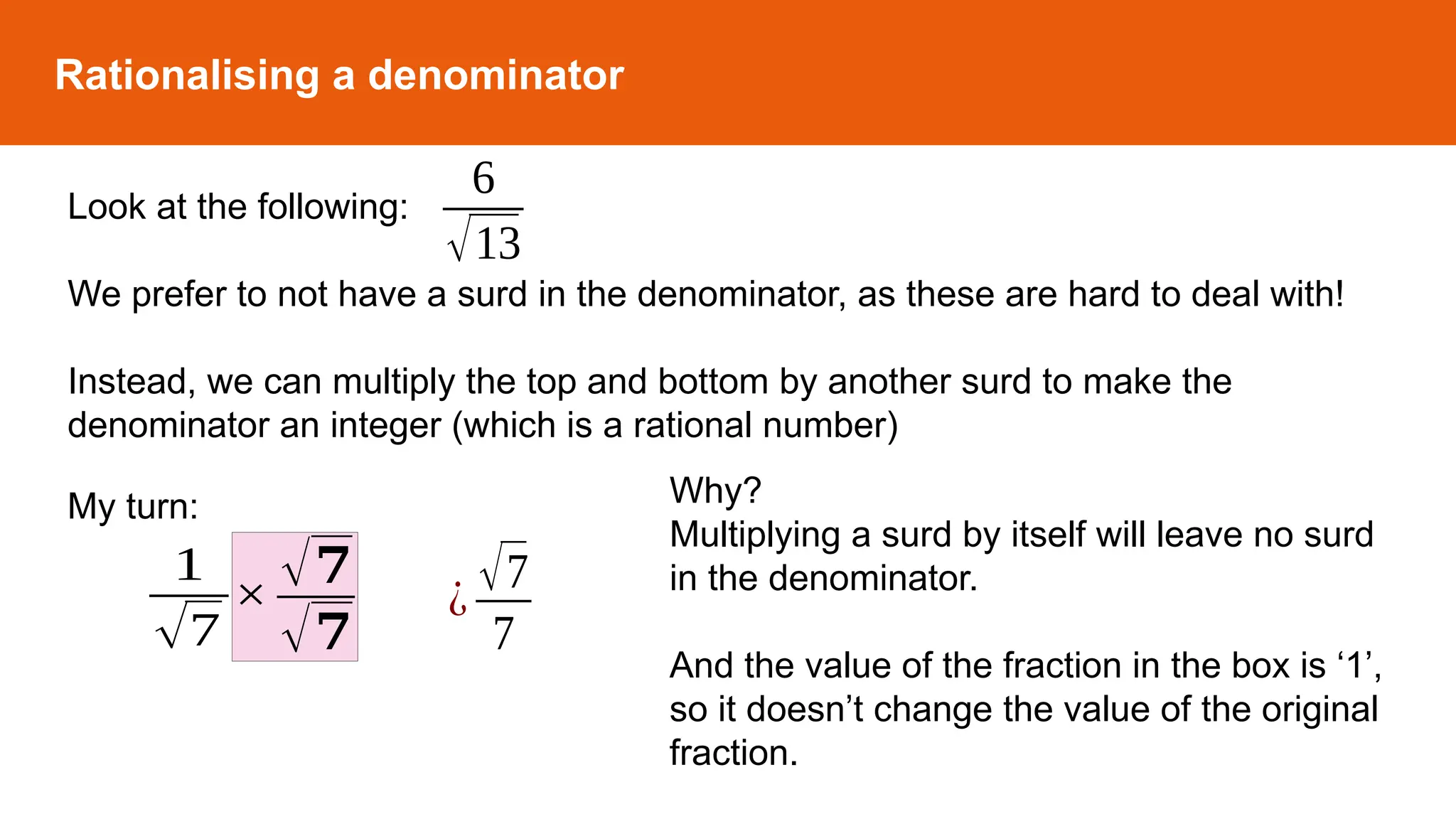 Lesson 3 - Brackets and Rationalising Denominators.pptx