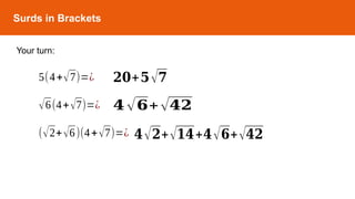 Lesson 3 - Brackets and Rationalising Denominators.pptx