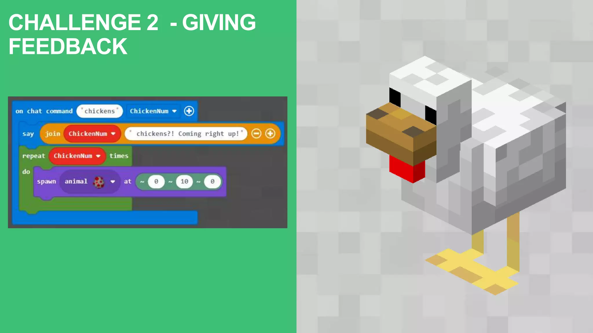 Lesson 3 - Coding with Minecraft - Variables.pptx