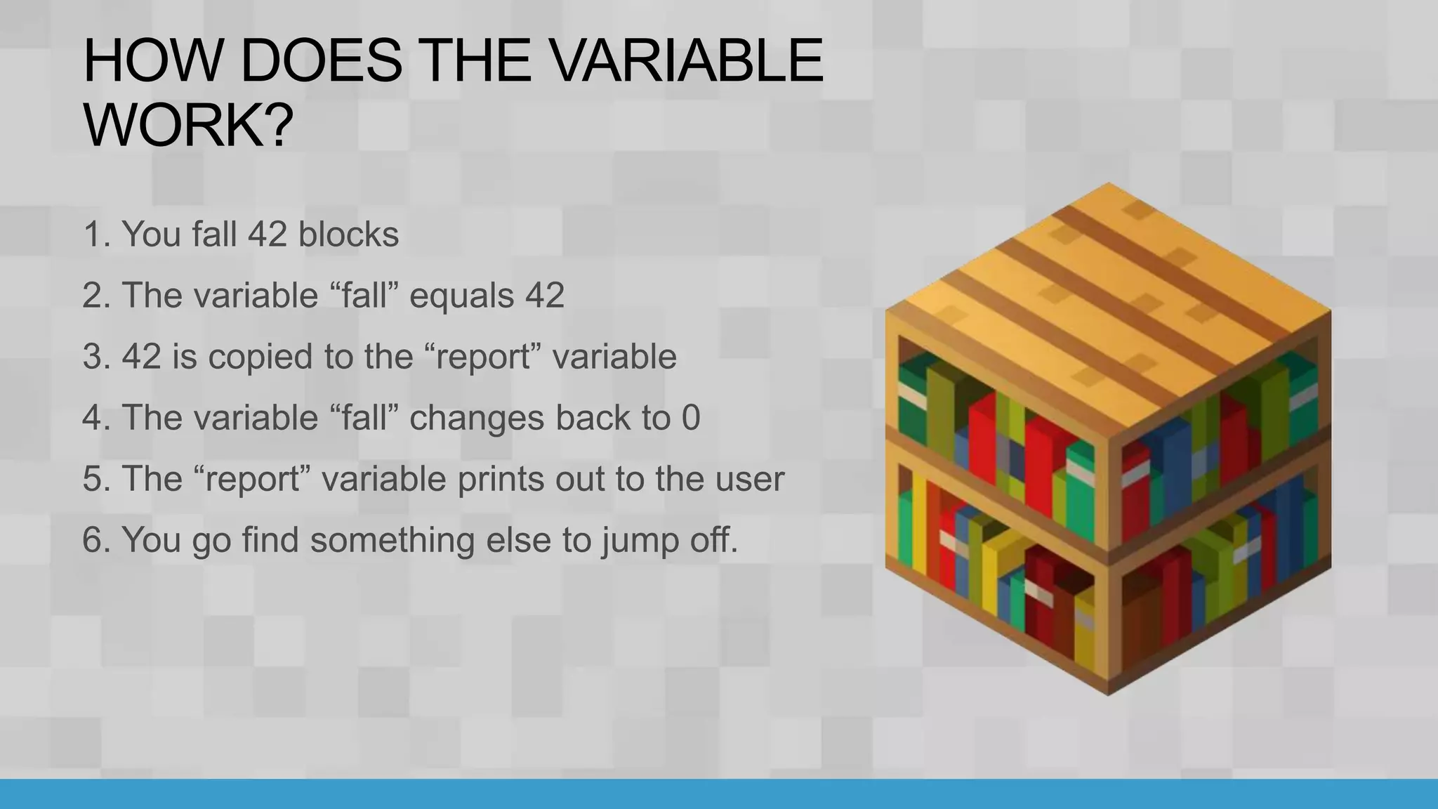 Lesson 3 - Coding with Minecraft - Variables.pptx