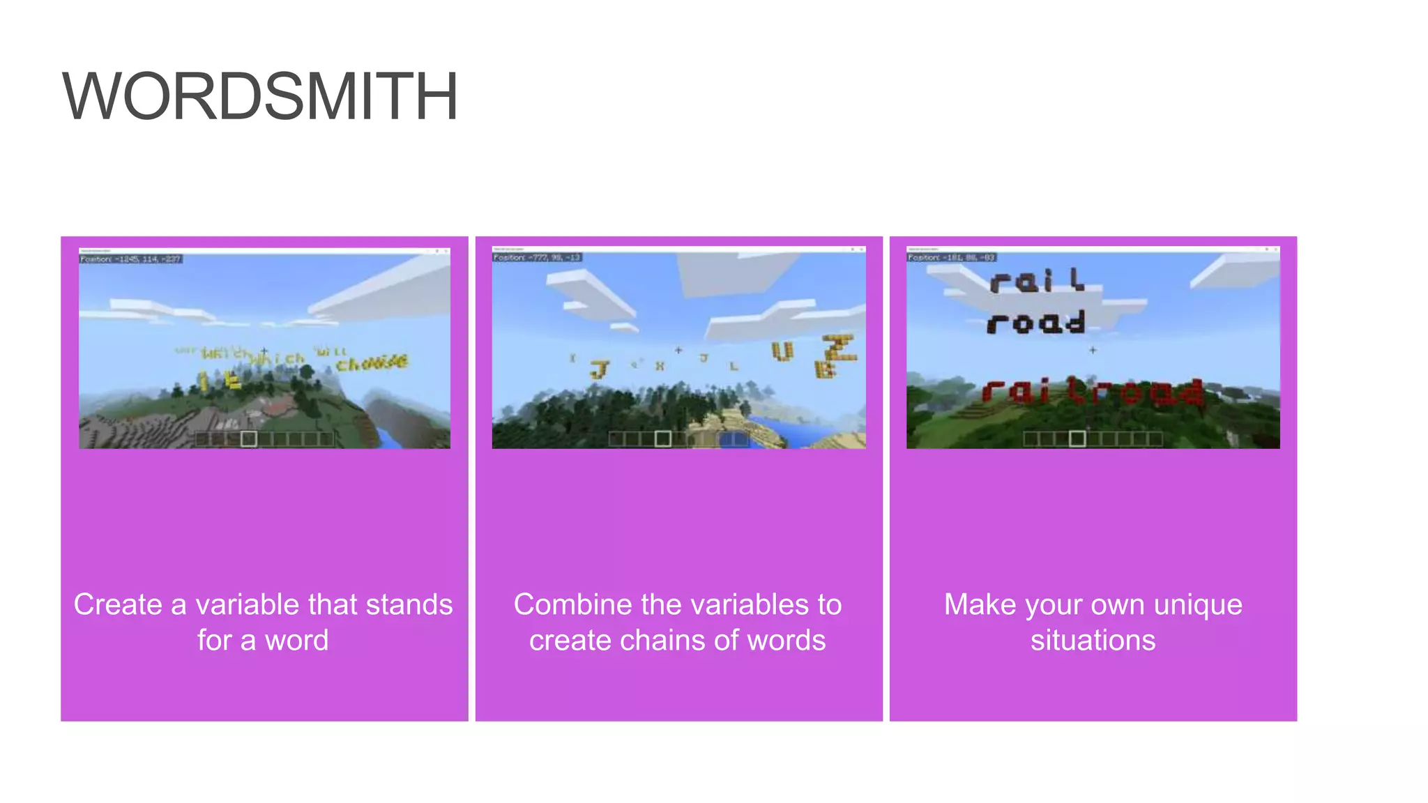 Lesson 3 - Coding with Minecraft - Variables.pptx