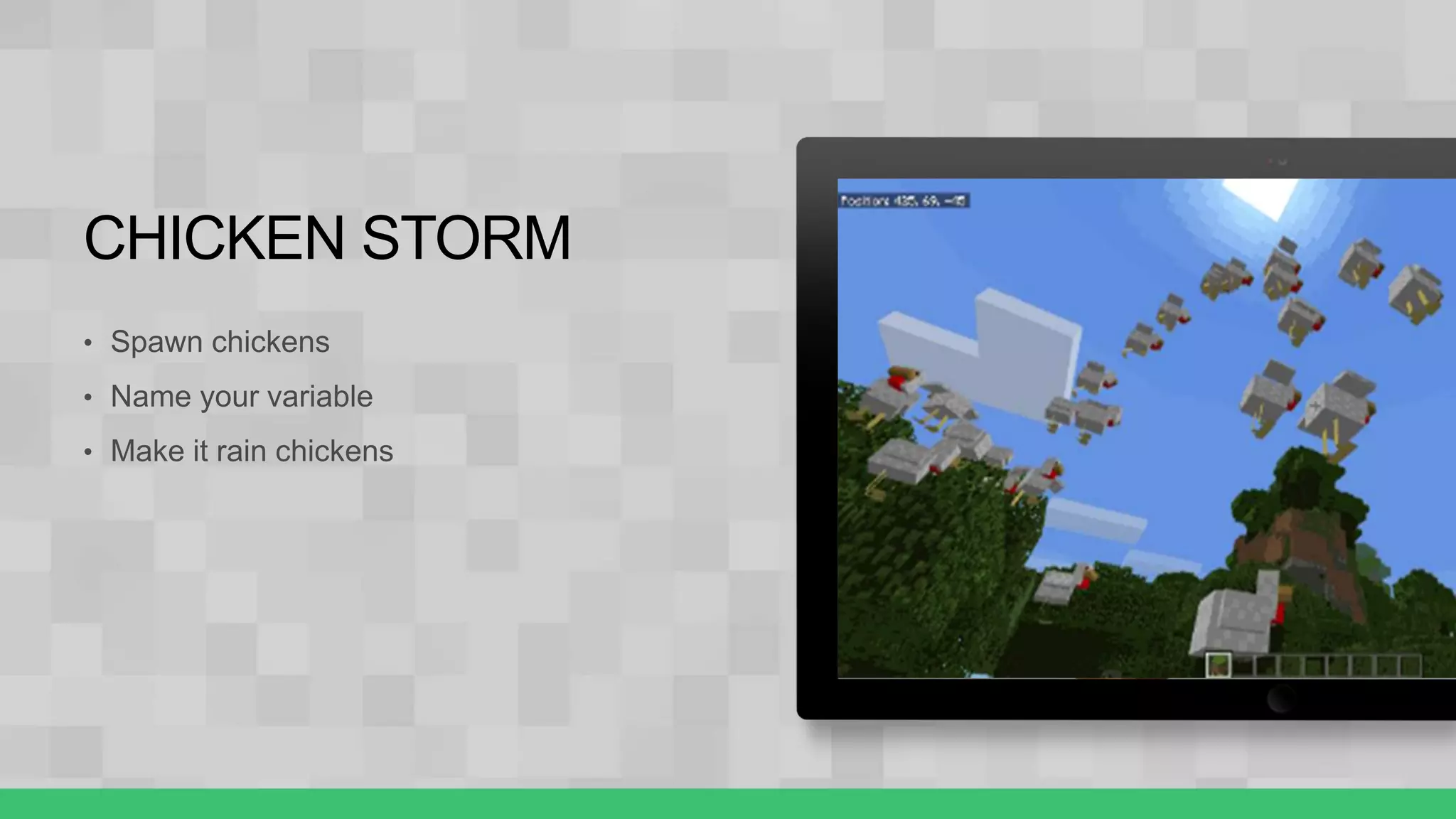 Lesson 3 - Coding with Minecraft - Variables.pptx