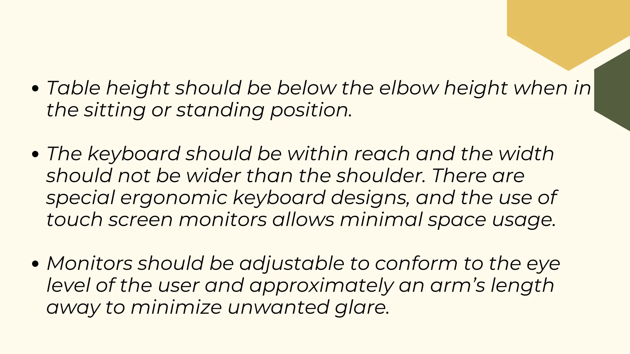 Ergonomics - Chapter 3 - Workstation Facilities Design | PDF