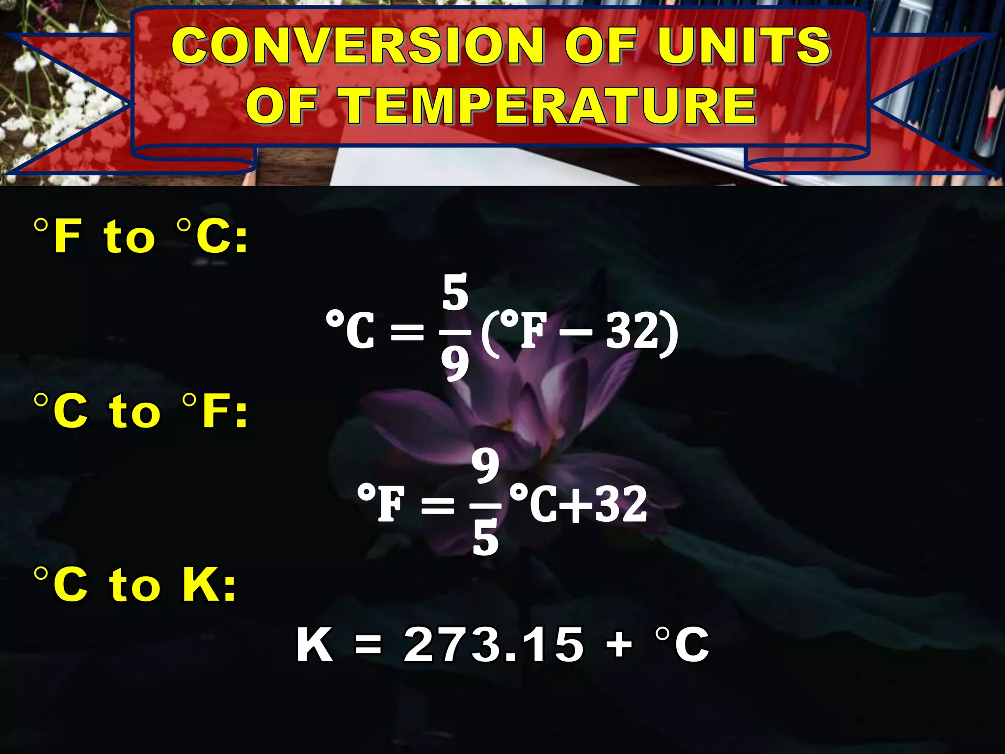 Converting units of temperature | PPT