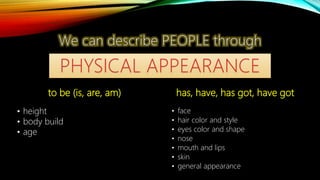 Describing People | PPTX