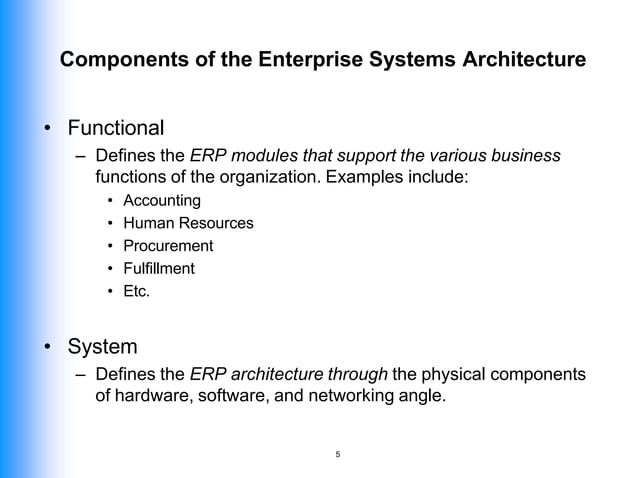Lesson 3 - Enterprise System Architecture.pptx | Logistics | Business