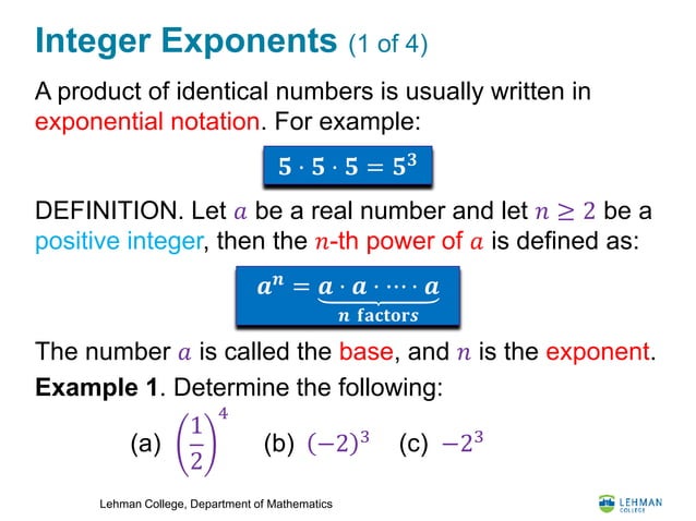 Lesson 3: Exponential Notation | PPT | Free Download