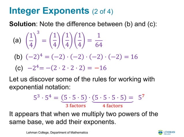 Lesson 3: Exponential Notation | PPTX