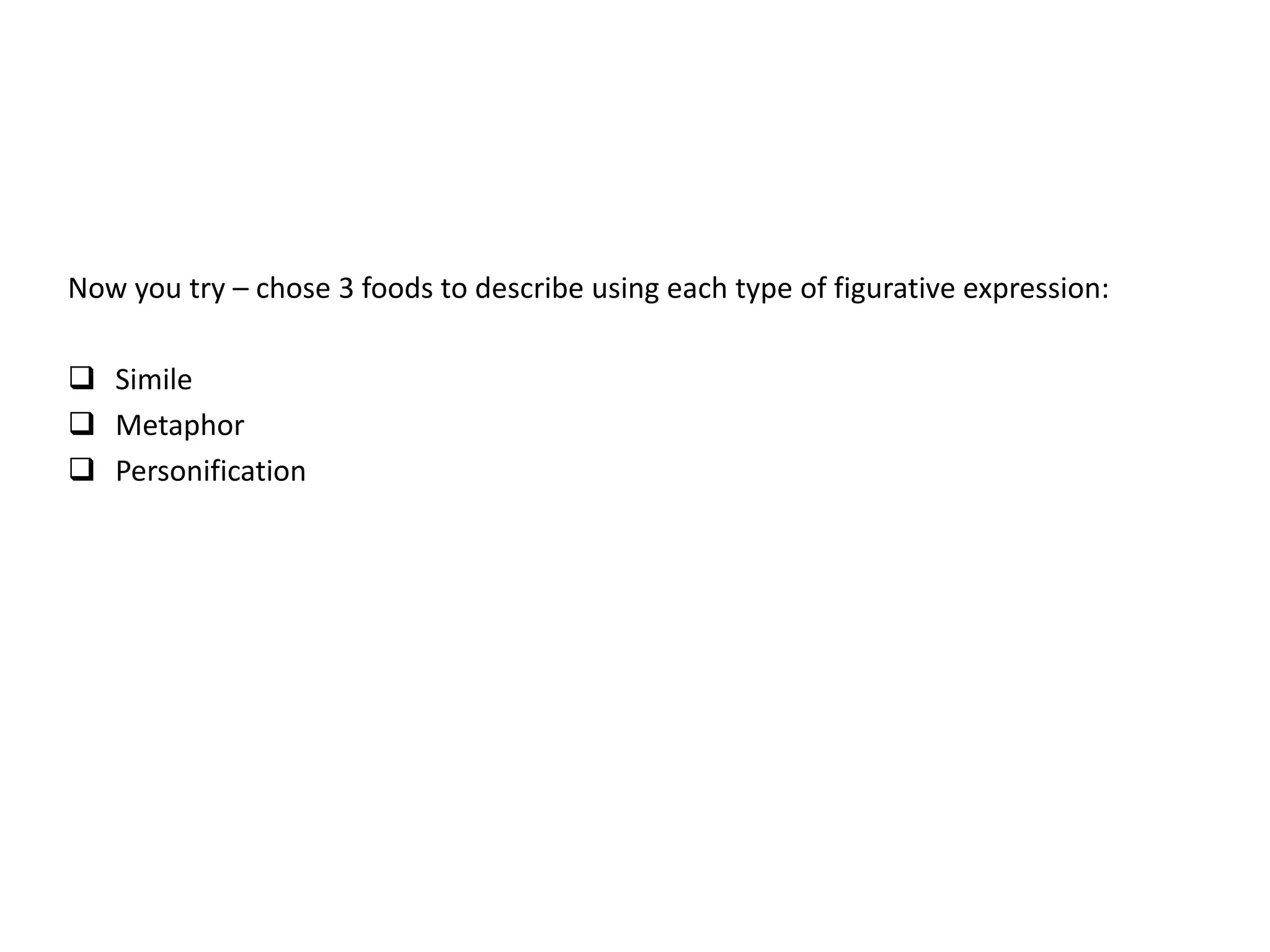 Lesson 3 figurative food | PPTX