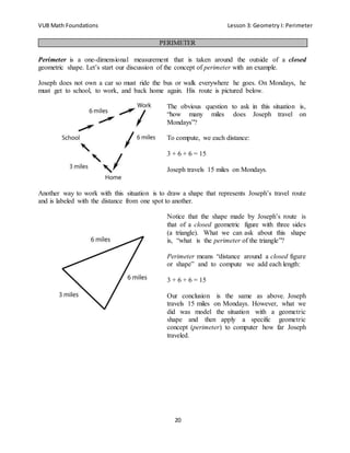 Lesson 3 Geometry I - Perimeter | PDF