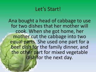 Lesson 3 - One-half and One-fourth of a Whole | PPTX