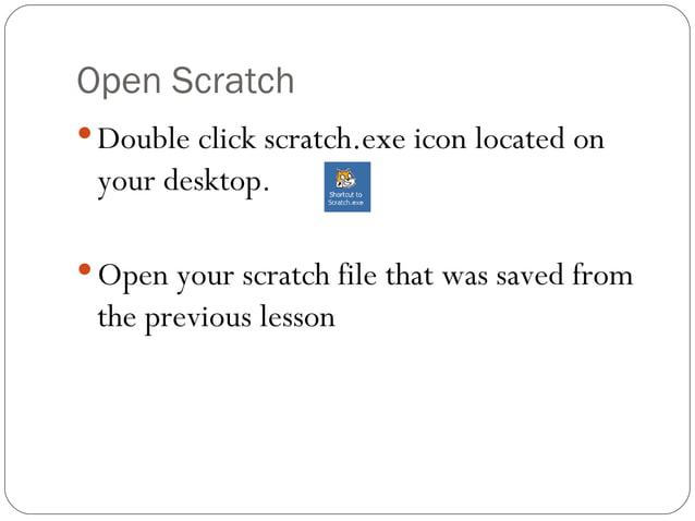 Scratch Lesson 3 - Interactivity | PPT | Computer Animation | Computer Software and Applications