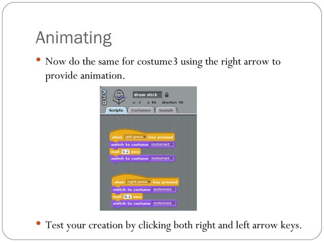 Scratch Lesson 3 - Interactivity | PPT | Computer Animation | Computer Software and Applications