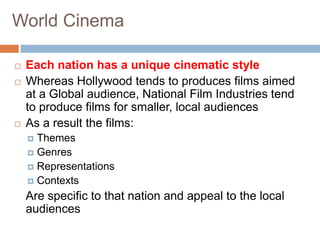 Lesson 3 intro to section a & world cinema | PPTX