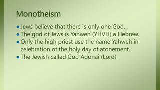 Lesson 3 - Judaism. Introduction to World Religionpptx | PPT