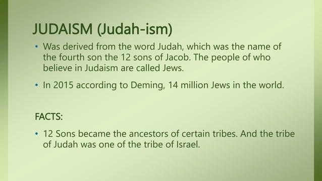 Lesson 3 - Judaism. Introduction to World Religionpptx | PPT