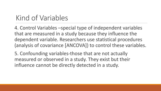 Lesson 3 kinds of variables and thier uses | PPTX