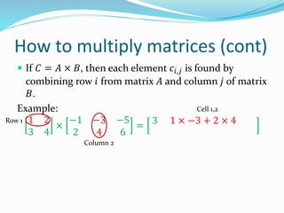 Lesson 3 - matrix multiplication | PPTX
