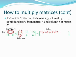 Lesson 3 - matrix multiplication | PPT