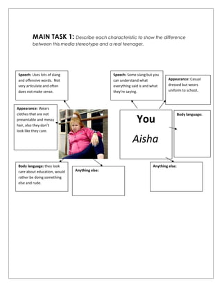 Lesson 3 media stereotypes worksheet | PDF