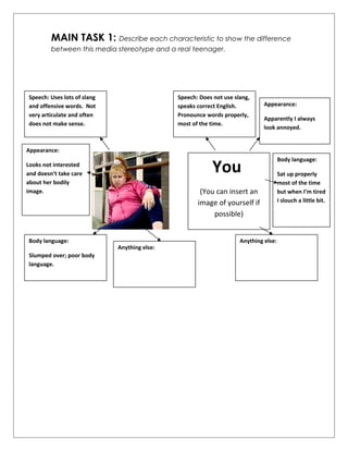 Lesson three - Media stereotypes. | PDF