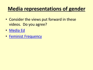 Lesson 3 - Representation - Misogyny and feminism | PPTX