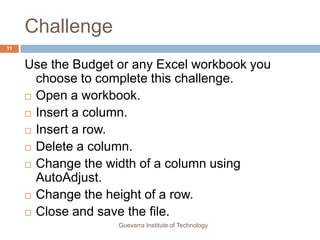 Lesson3 Modifying Columns, Rows And Cells | PPT