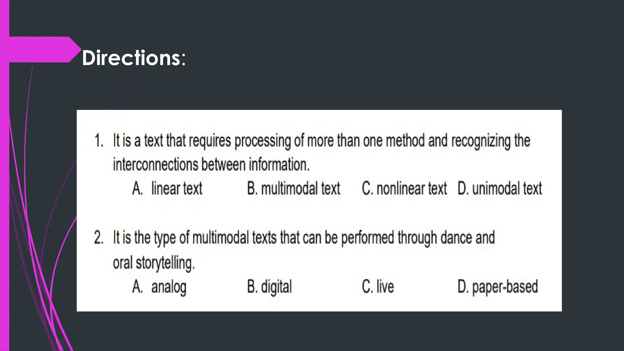 LESSON 3 - MULTIMODAL TEXTS.ppowerpointtx | PPTX