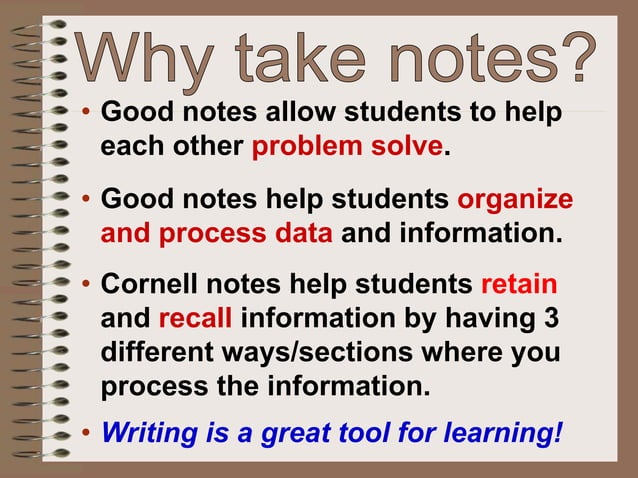 Lesson 3 Note-Taking | PPTX | Educational Assessment | Education