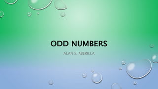 Lesson 3 odd numbers | PPTX