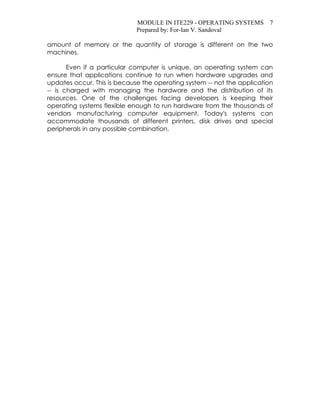 Lesson 3 Operating System Functions | PDF