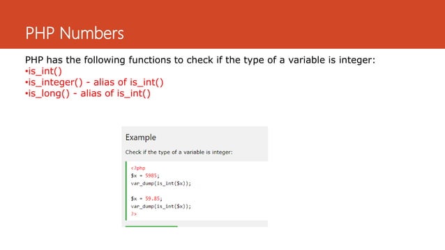 Lesson 3 php numbers | PPTX