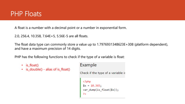 Lesson 3 php numbers | PPTX