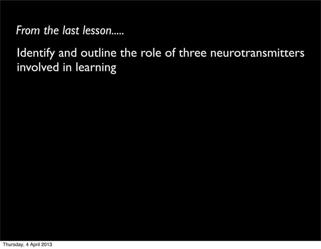 Lesson 3 plasticity rewiring of the brain 2013 | PPT | Free Download